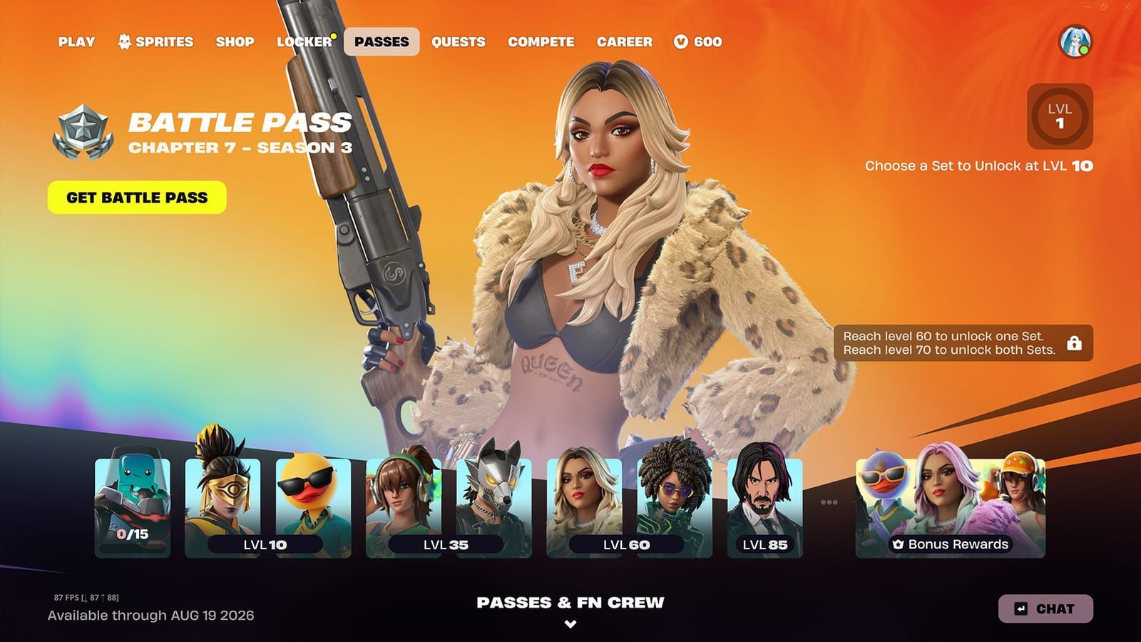 All Fortnite Chapter 7 Season 3 Battle Pass rewards