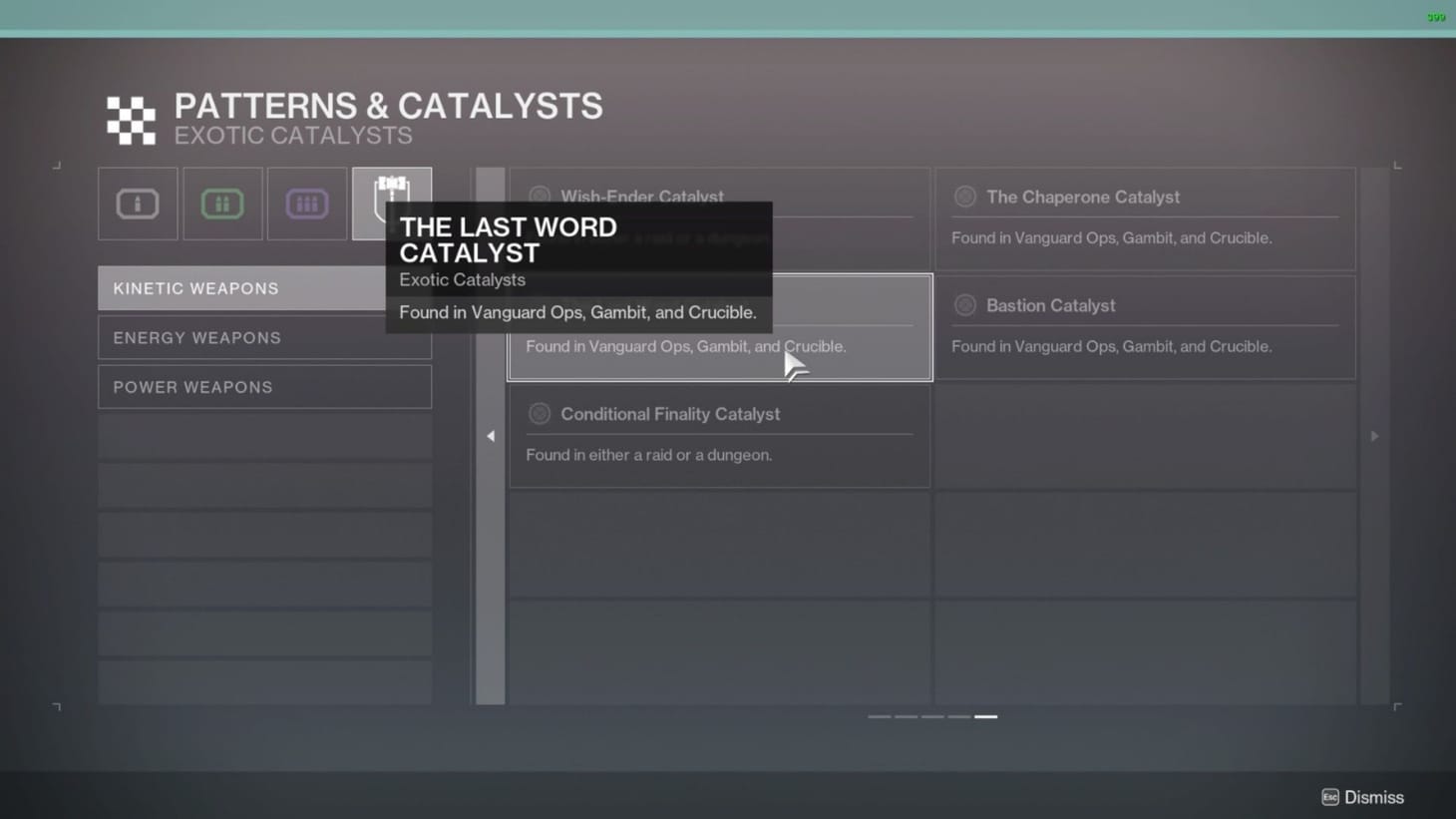 How to get Last Word Catalyst in Destiny 2