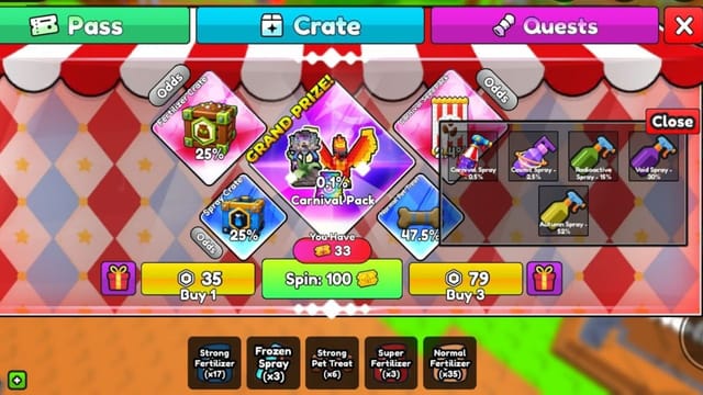 How to get Carnival Spray in Build a Ring Farm