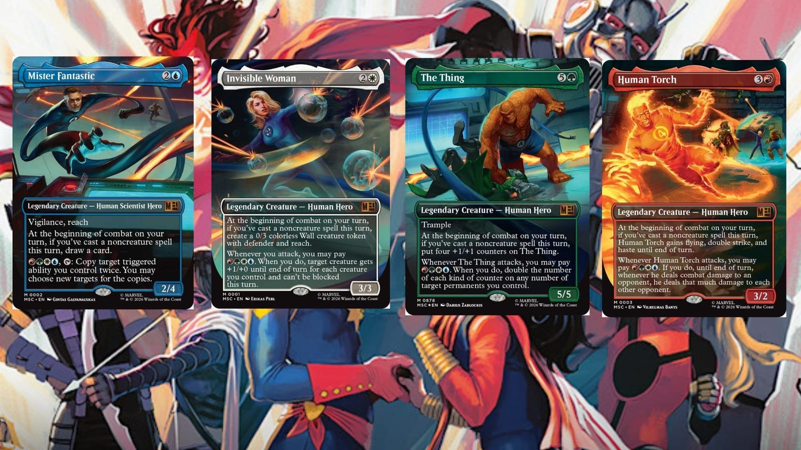 All MTG Marvel Super Heroes Commander precons and decklists (Known so far)
