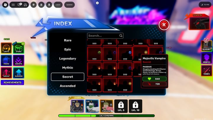 Anime Story 2 Majestic Vampire (DIO) guide