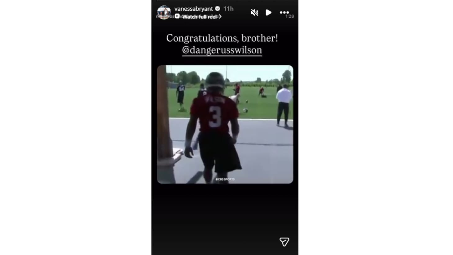 Vanessa Bryant drops 2-word message for Russell Wilson as NFL star ...