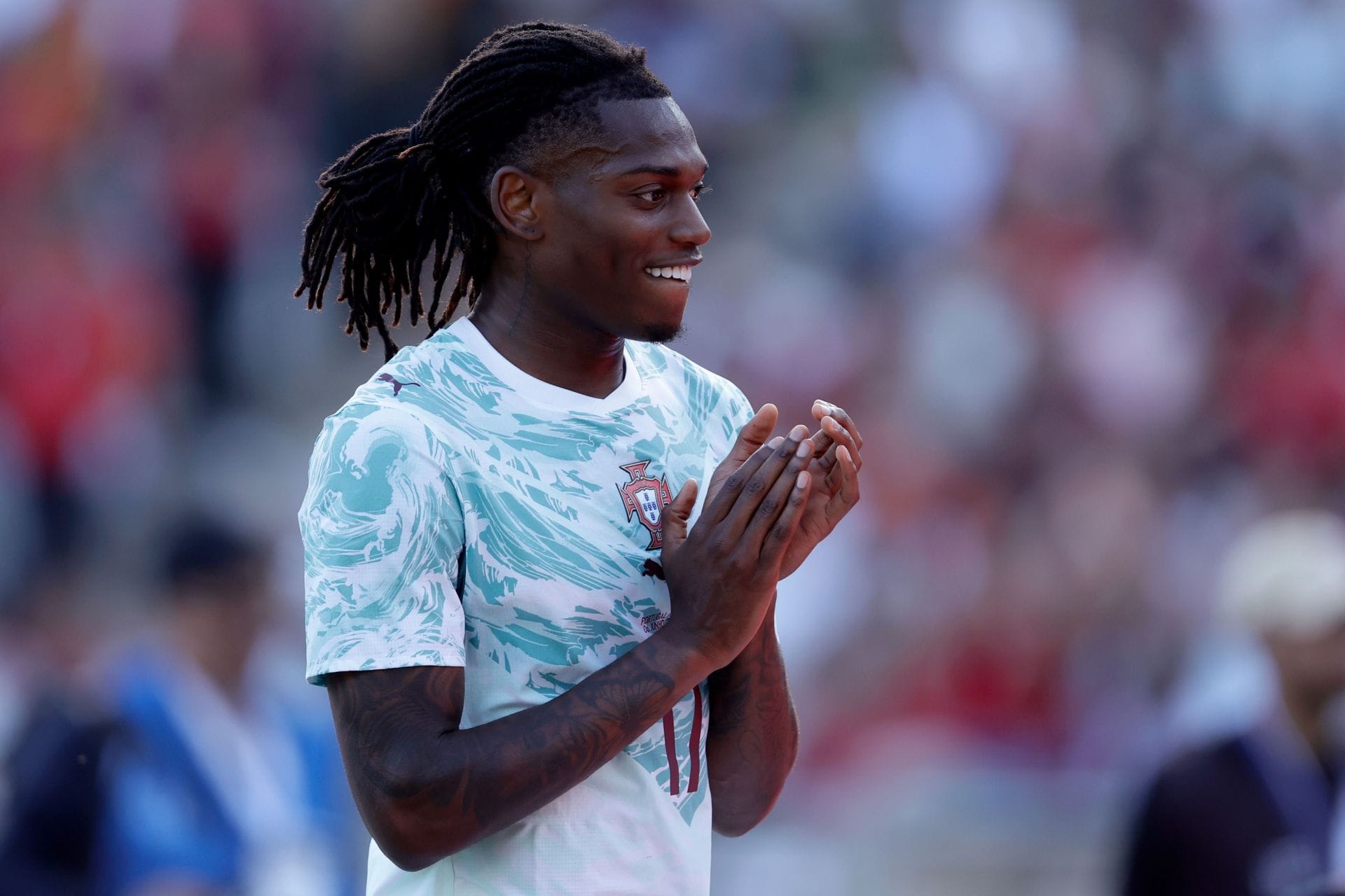 Rafael Leao breaks silence on punching Chile defender and receiving red ...