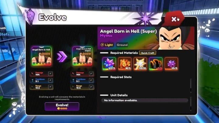 Universal Tower Defense X Angel Born in Hell (Gogeta) guide