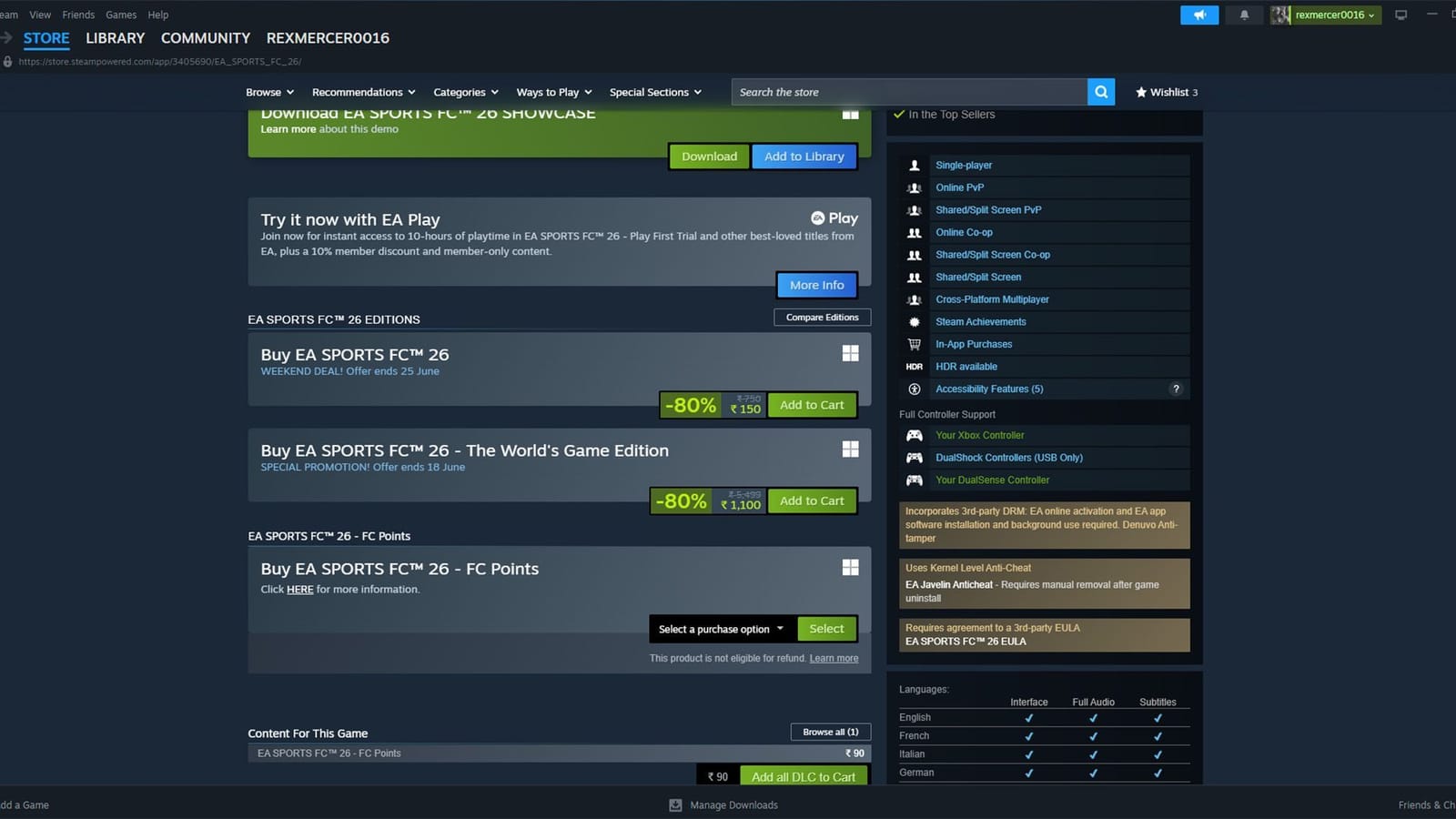 Is it worth buying EA FC 26 at ₹150 now?