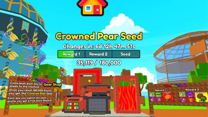 How to get Crowned Pear seed in Build a Ring Farm