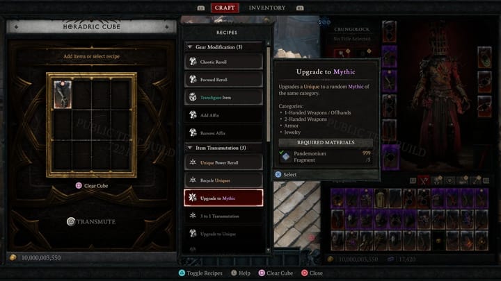 Diablo 4: How to craft Mythic Uniques (Season 14)