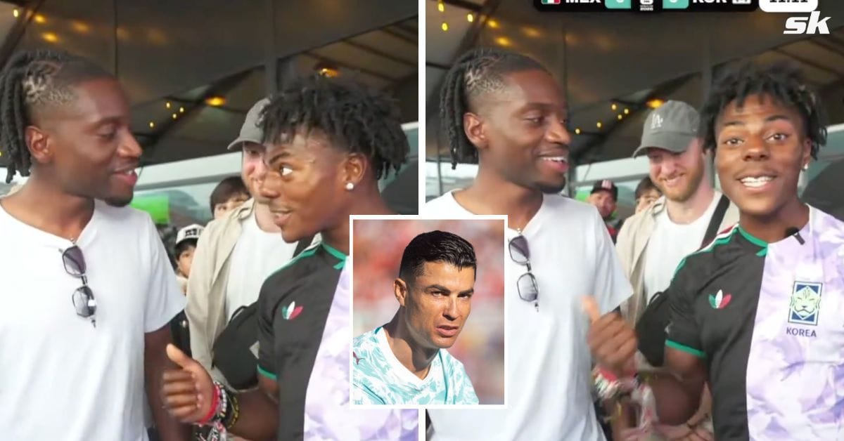 IShowSpeed meets DR Congo defender who played against Cristiano Ronaldo ...