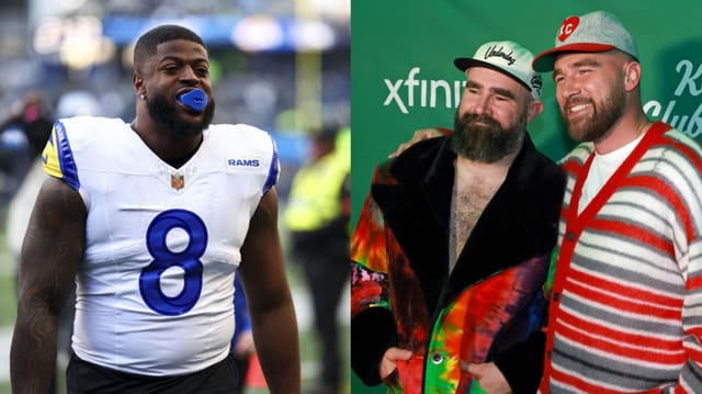 Travis and Jason Kelce question Rams' decision to give up Jared Verse ...