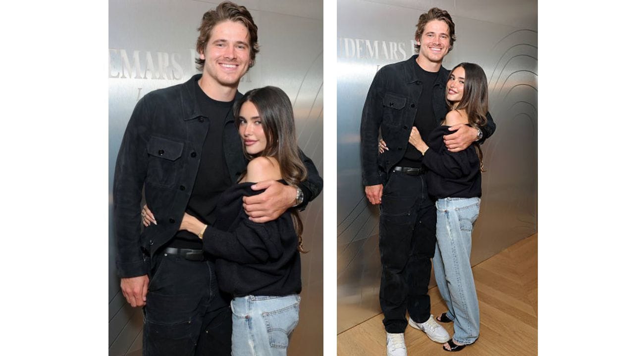 PIC: Justin Herbert and GF Madison Beer twin in all-black looks at ...