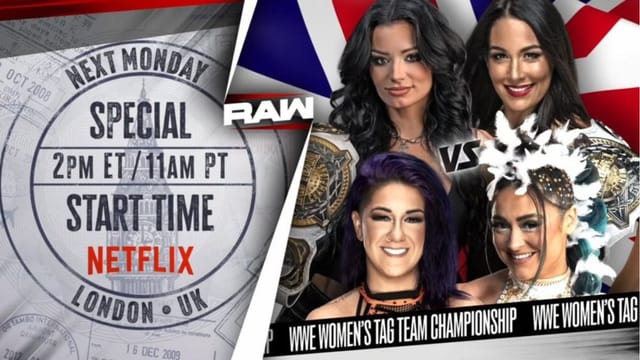 4 Finishes to Paige and Brie Bella vs. Bayley and Lyra Valkyria for the ...