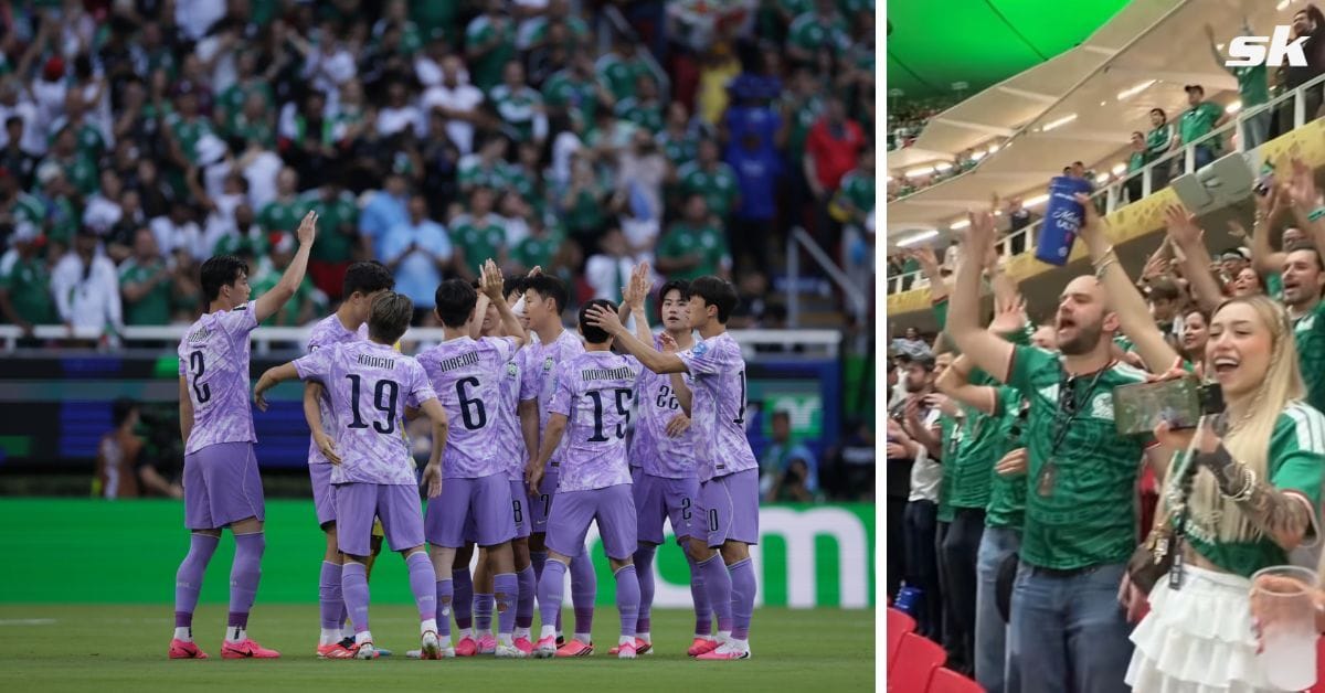 Mexico supporters give send-off to Korea Republic players with standing ...