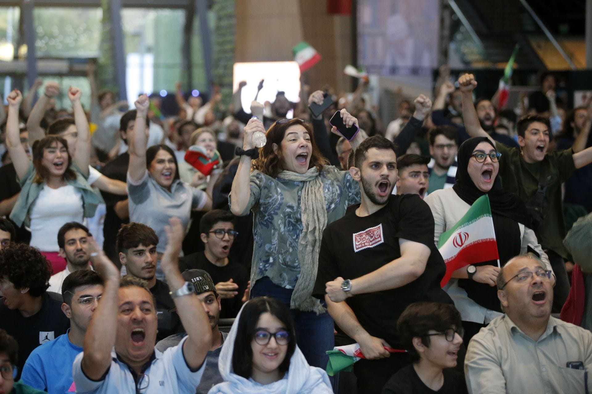 Iran fans involved in brawl with each other in the stands after FIFA ...