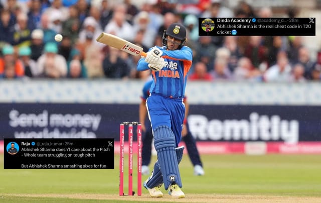 "The real cheat code in T20 cricket" - Fans laud Abhishek Sharma's ...