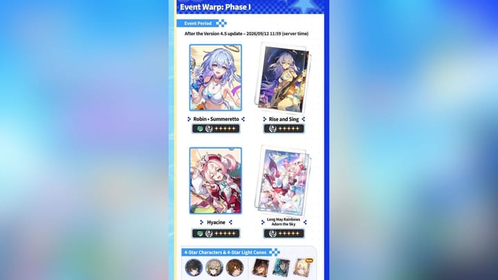 Honkai Star Rail 4.5 events schedule and banners