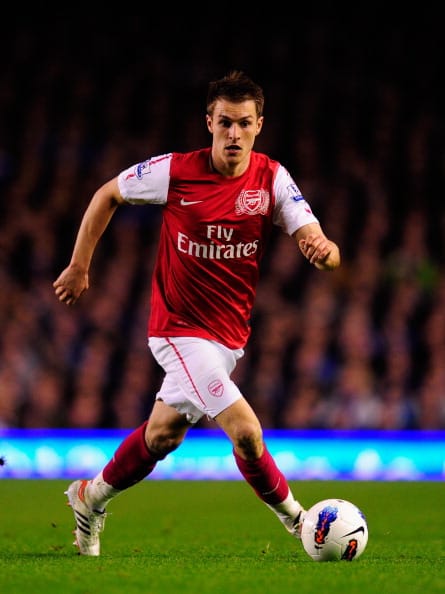 Michael Essien and Aaron Ramsey – Through the Old Trafford Doors