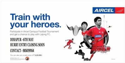 Dimapur set to host the Aircel Campus Football Tournament
