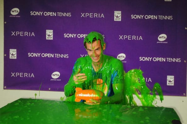 Andy Murray receives Nickelodeon Kids' Choice award, but gets slimed in ...