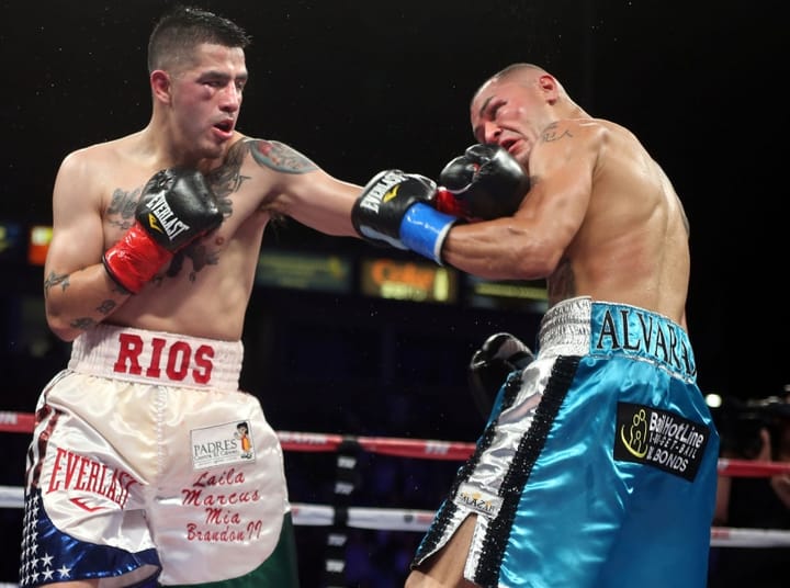 Brandon Rios dominates Mike Alvarado in the third fight between the two ...