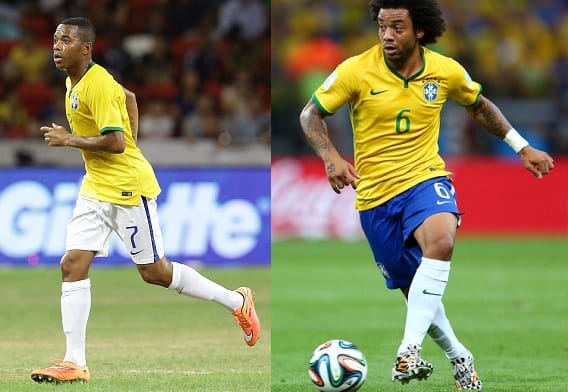 Marcelo and Robinho recalled to Brazil squad