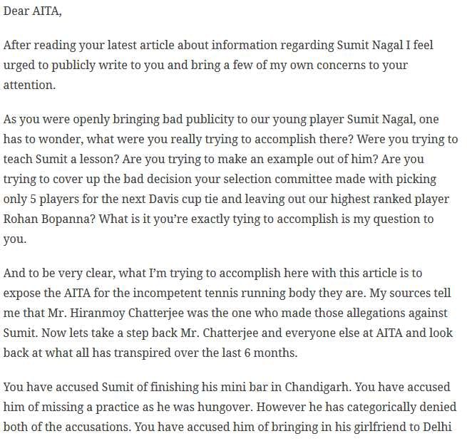 Somdev Devvarman blasts AITA with his open letter